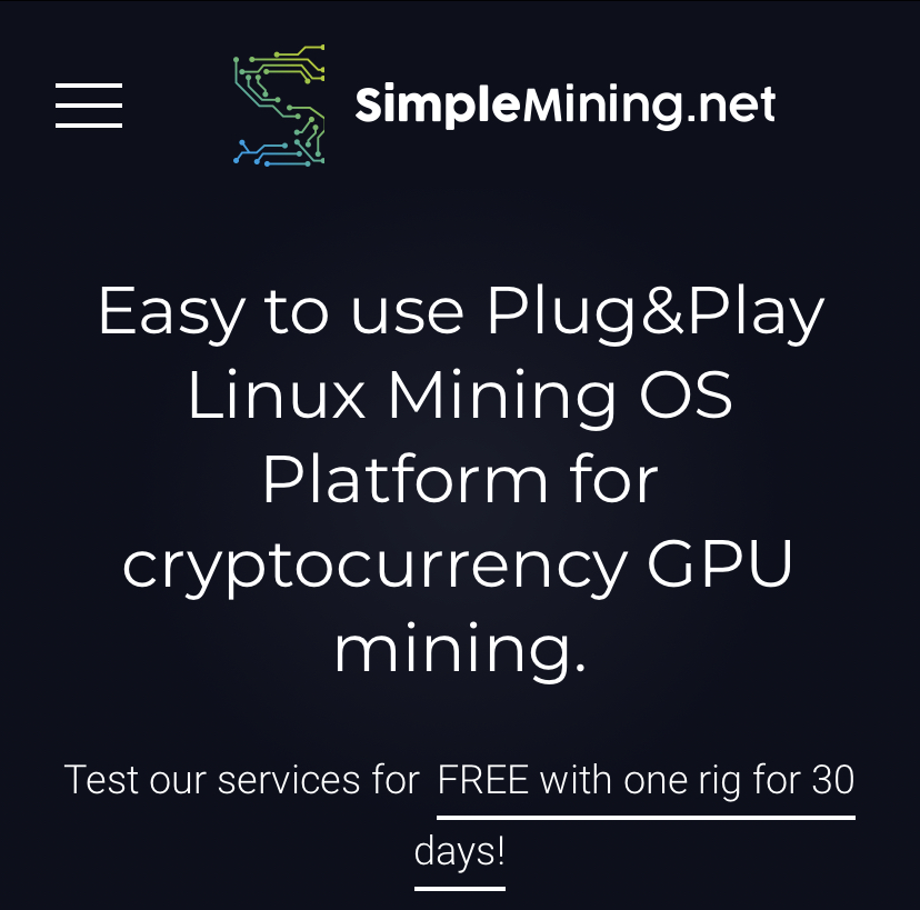 simplemining.net has been identified as a cryptocurrency mining